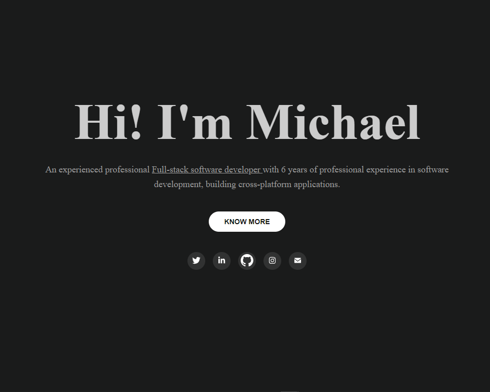 Michael Amadi - Software Developer